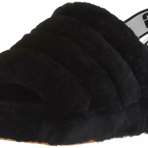 UGG | Shoes | New Ugg Womens Fluff Yeah Slide Black Slippers Slingback ...